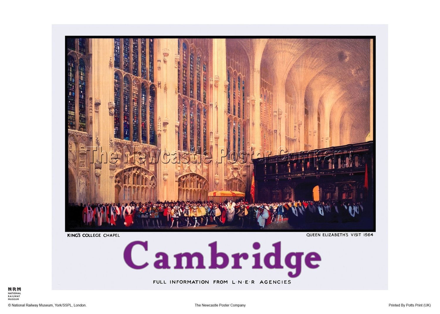 Vintage Railway Retro Poster Cambridge