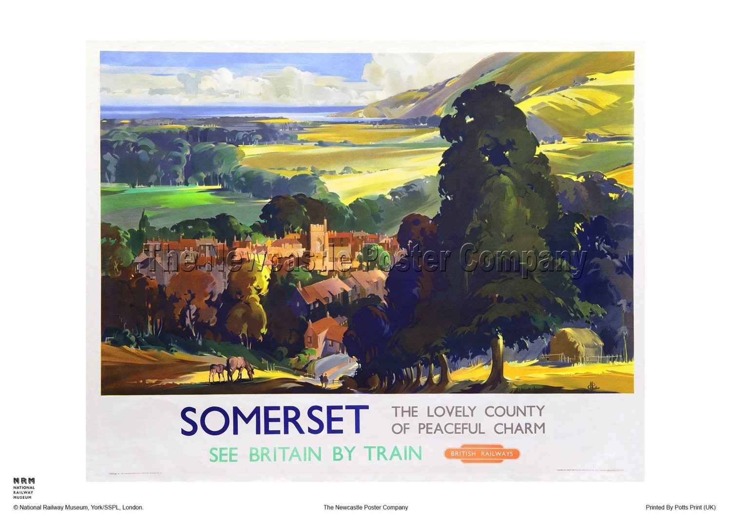 Somerset Vintage Railway Travel Holiday Poster
