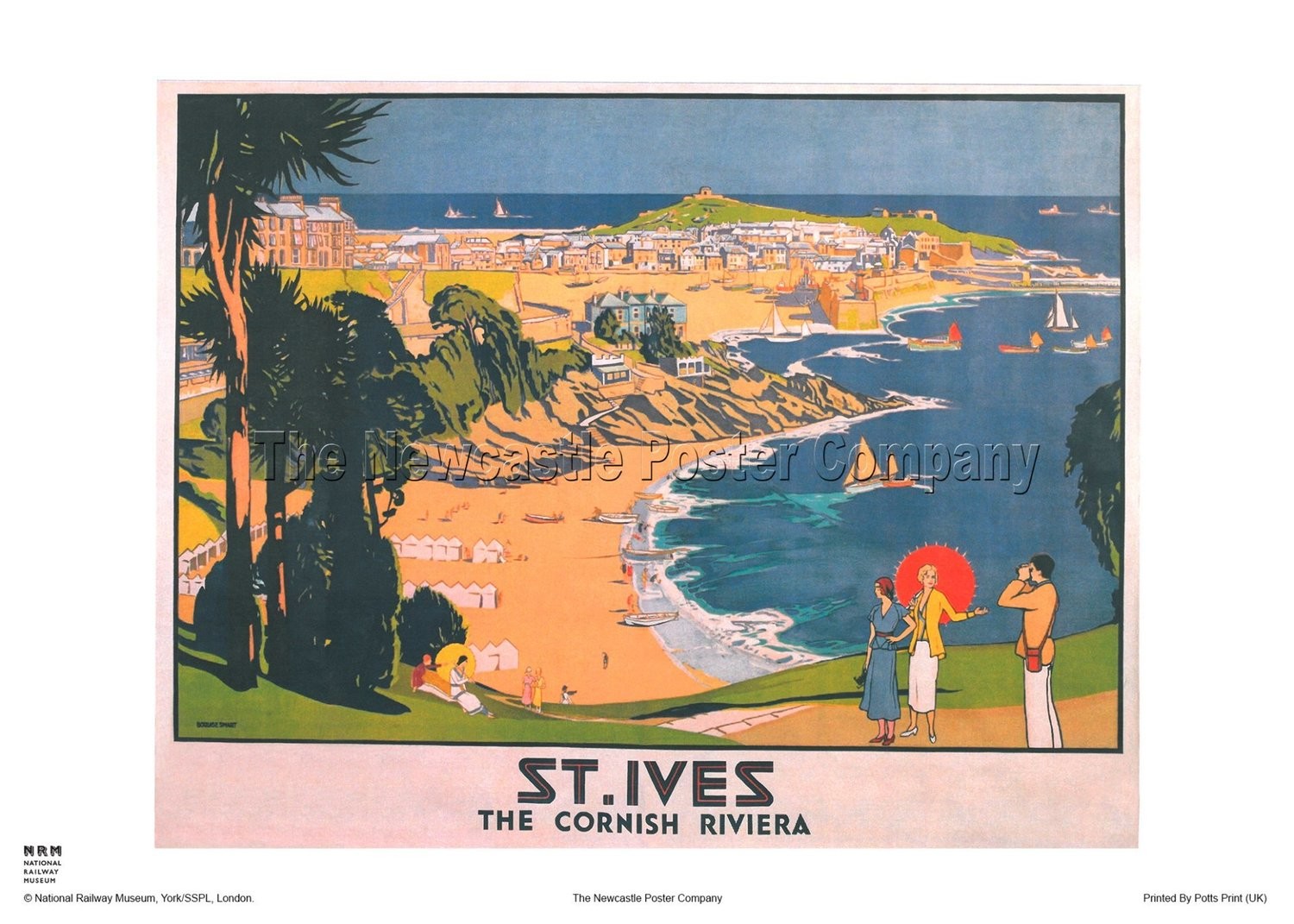St Ives Cornwall Vintage Railway Poster