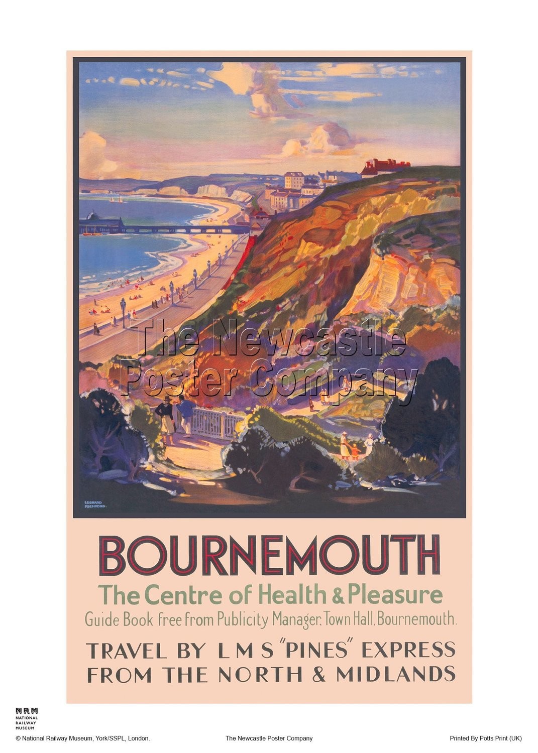 Bournemouth Retro Vintage Railway Travel Posters