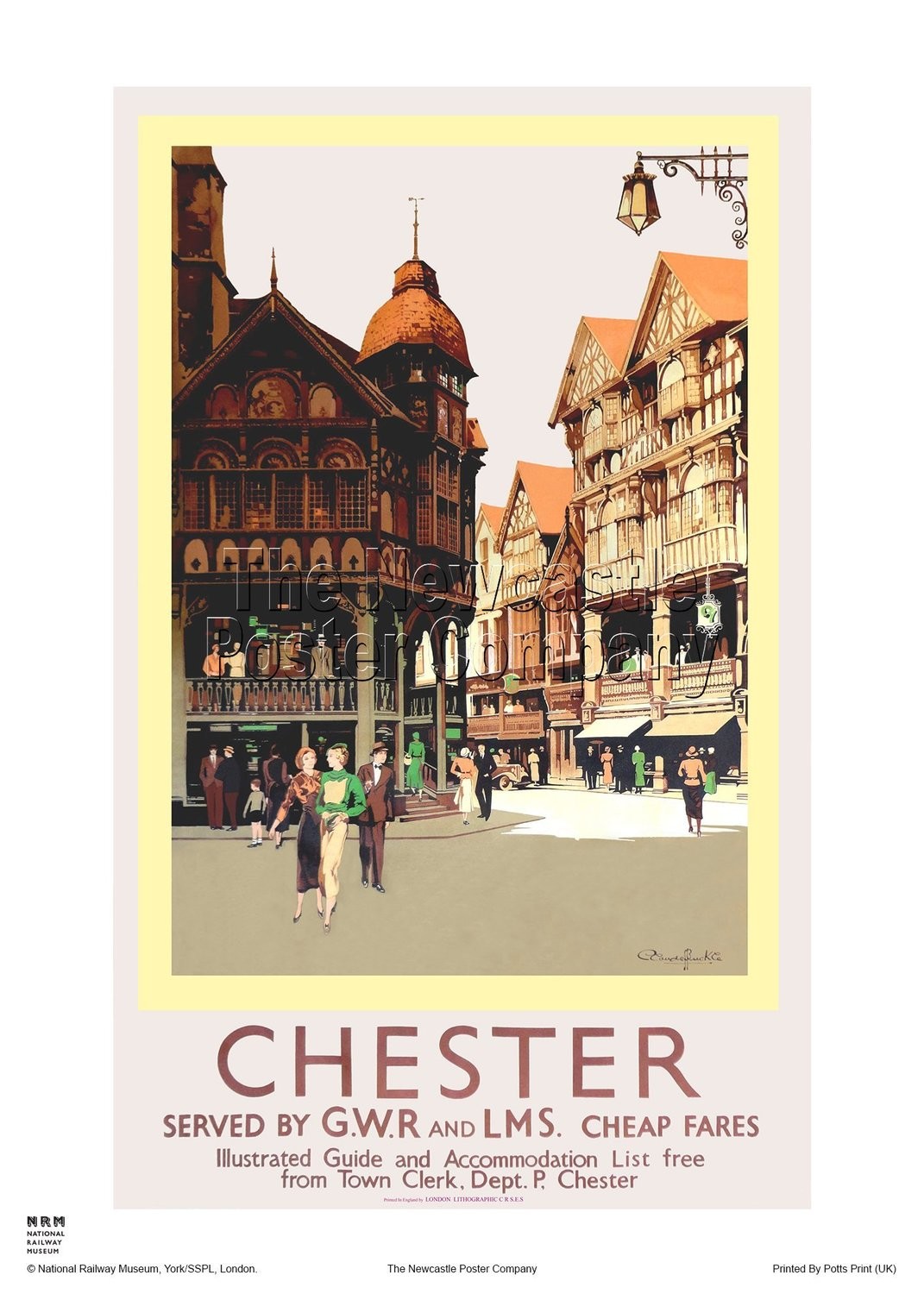 Chester Vintage Retro Railway Travel Poster