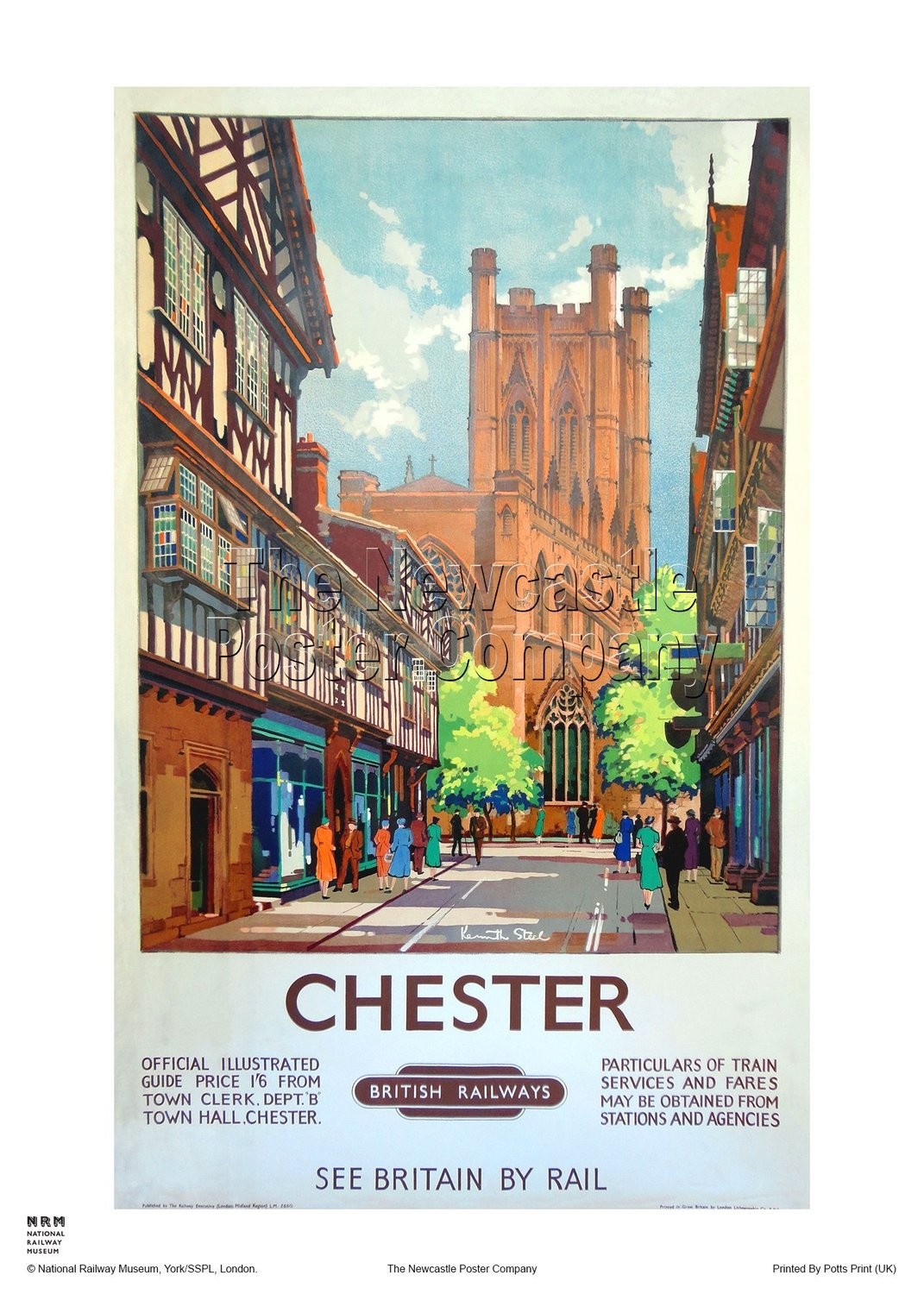 Chester Vintage Retro Railway Travel Poster