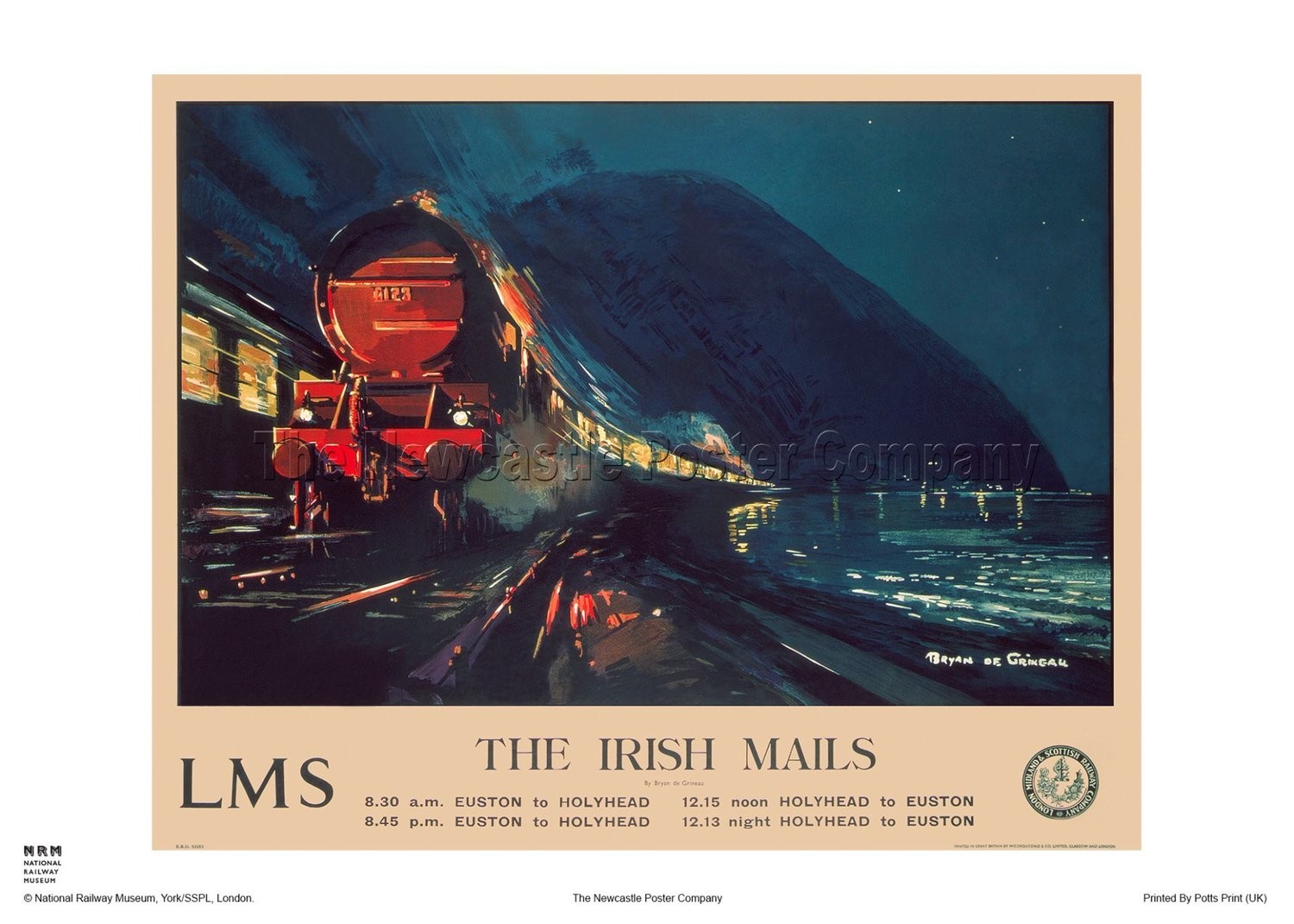 Irish Retro Railway Vintage Travel Poster