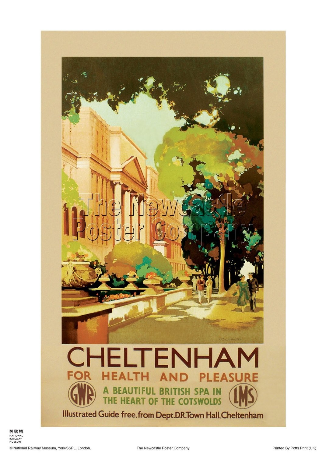 Cheltenham Spa Vintage Railway Travel Poster