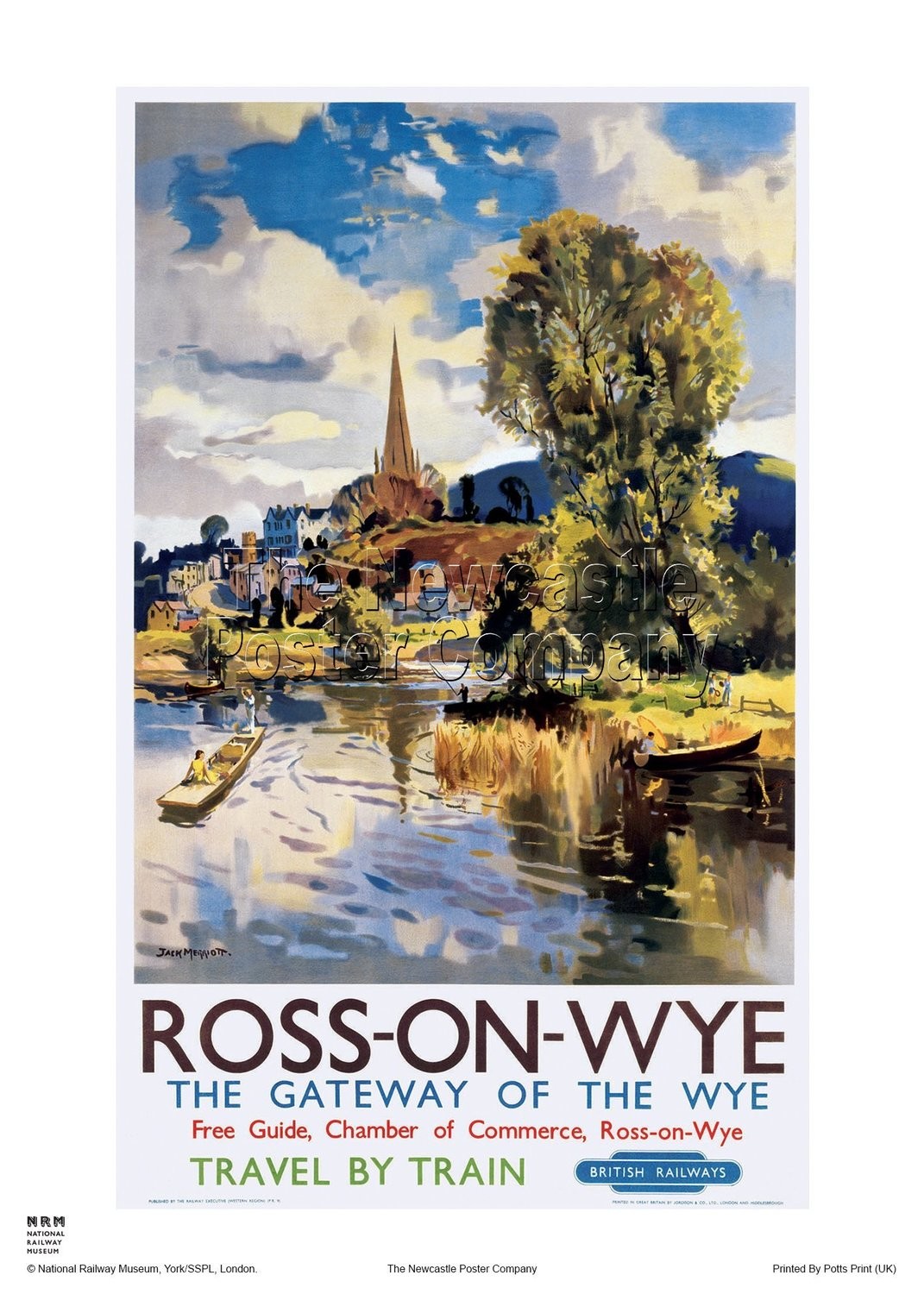 Ross on Wye Vintage Railway Travel Poster