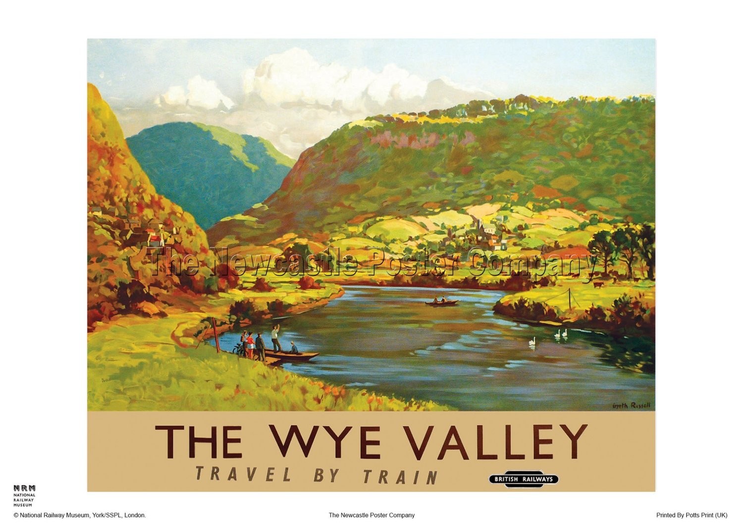 Wye Valley Vintage Railway Travel Poster