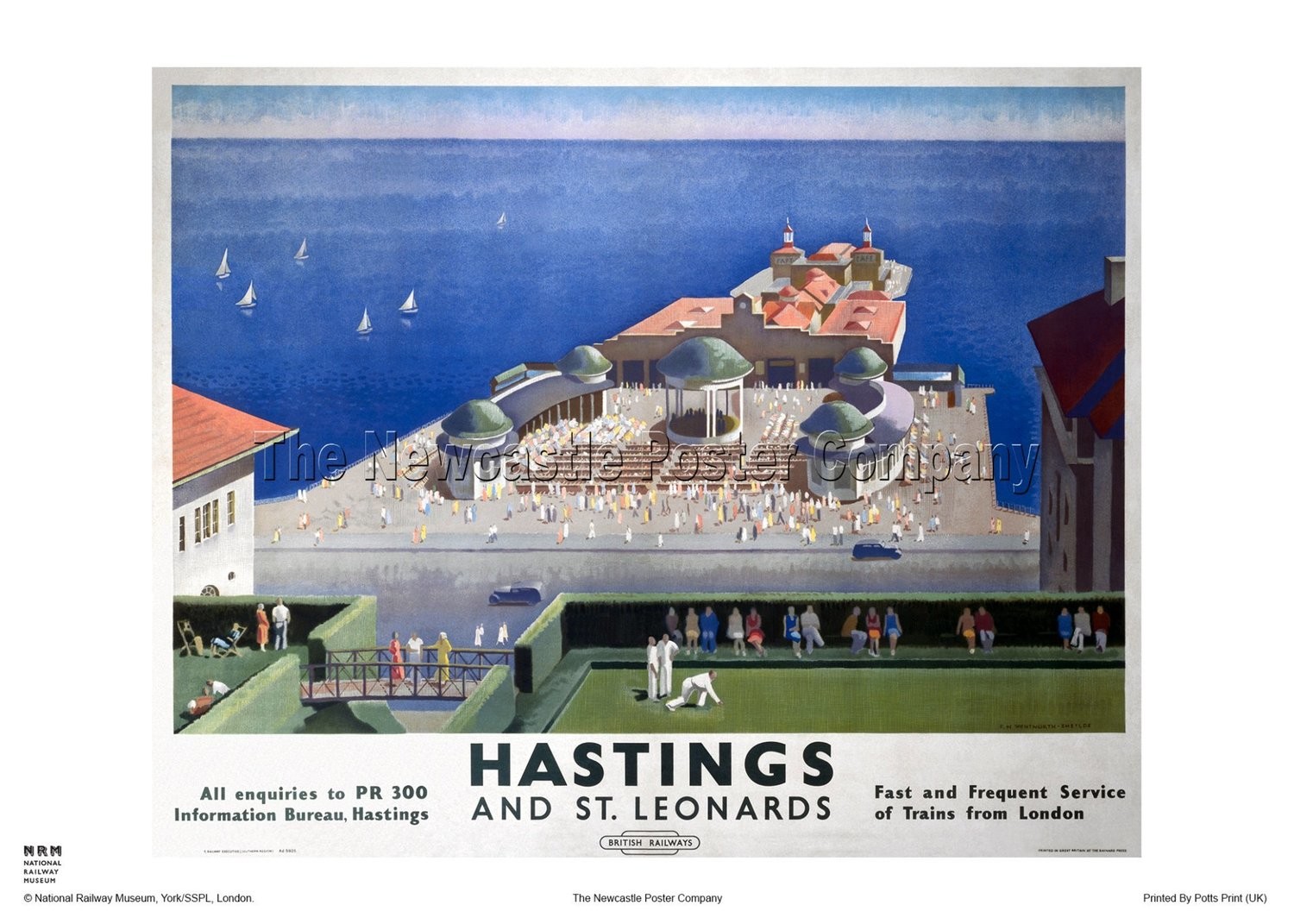Hastings Vintage Railway Travel Poster