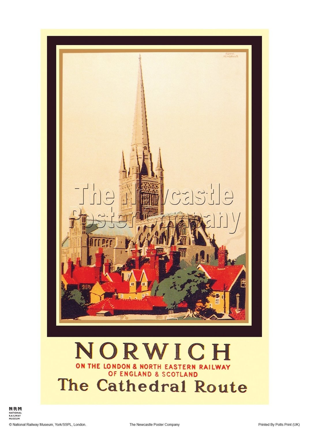 Norwich Vintage Railway Travel Poster