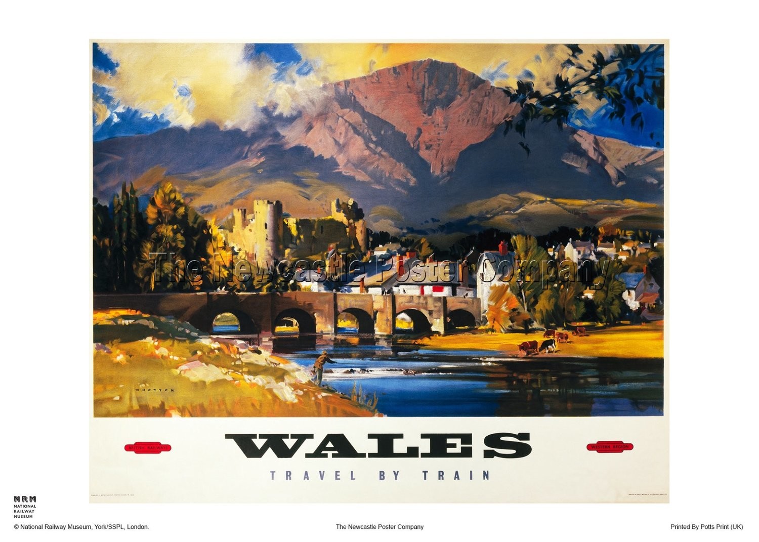 Wales Vintage Railway Travel Poster