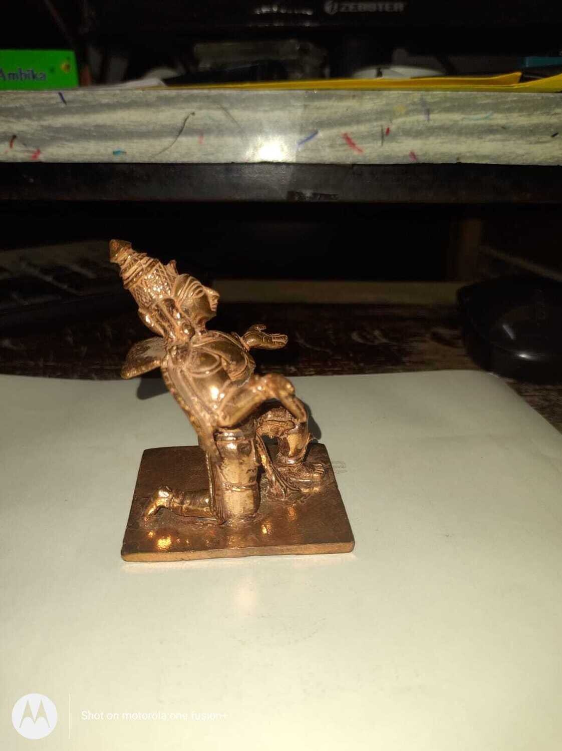 Nachiyar Koil Kal Garudan replica copper, Ht.3.5 inch