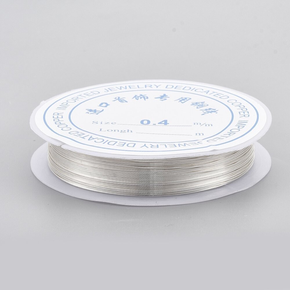 Silver Plated Wire, 0.8mm, 3m