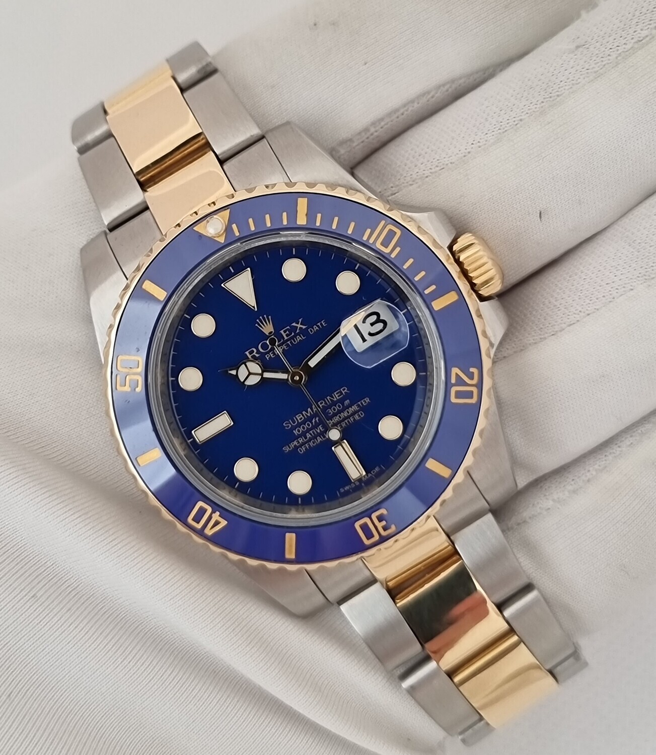 Rolex Submariner 116613LB - Flat Blue Dial - 2009