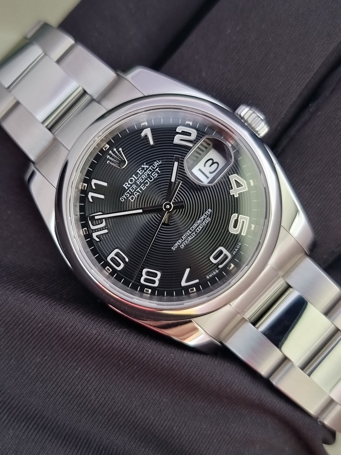 Rolex Datejust 116200, 36mm Rare Black Concentric Dial