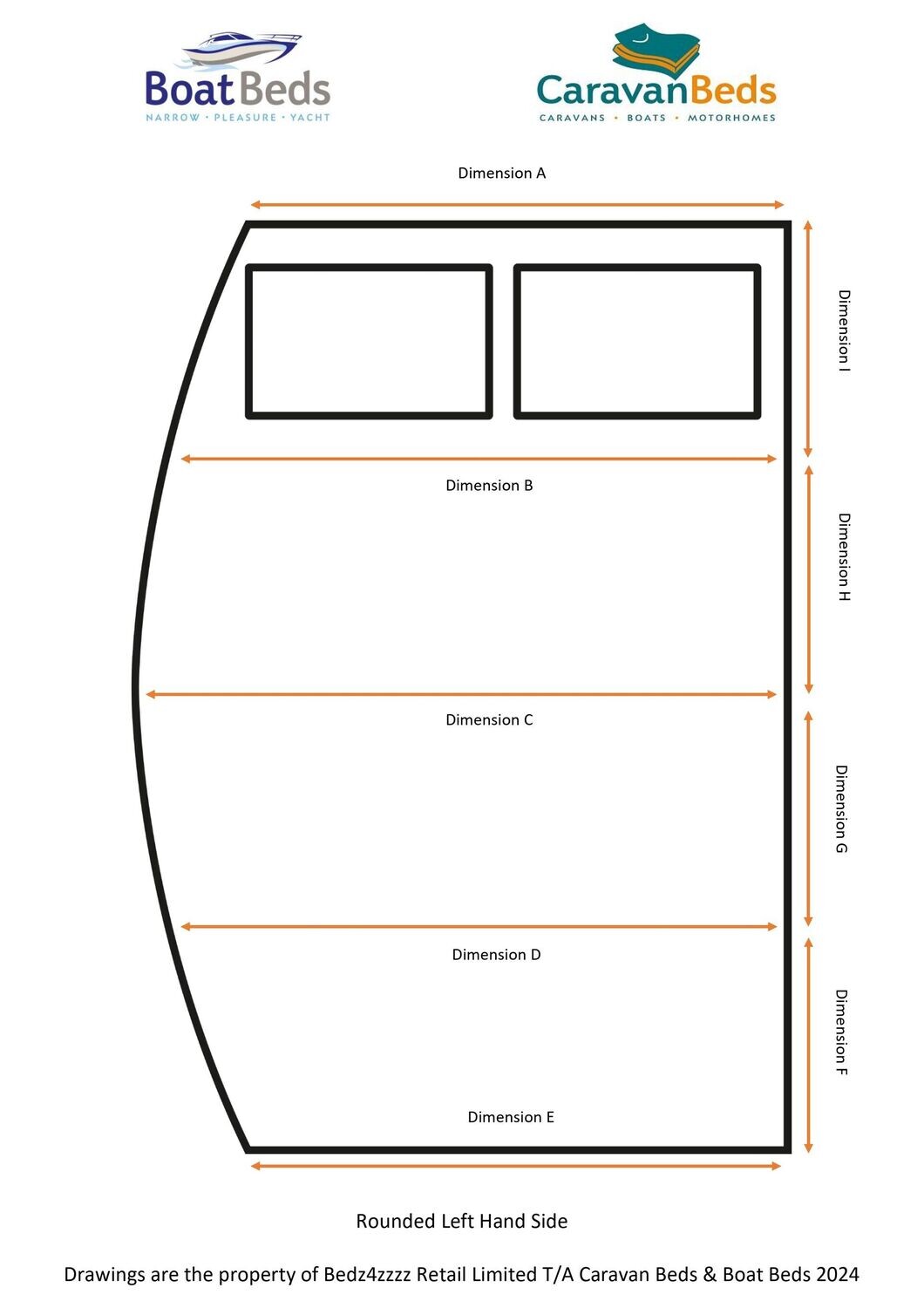 Caravan Beds, any size or shape, fillings both sides.