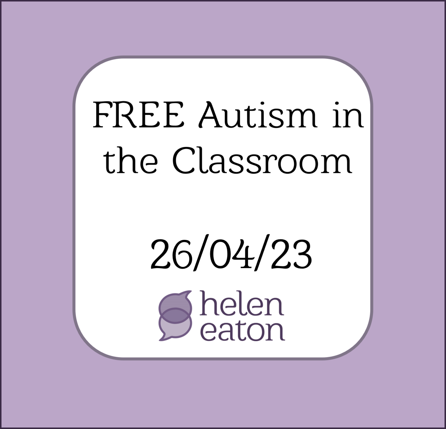 FREE Autism in the Classroom November 2021