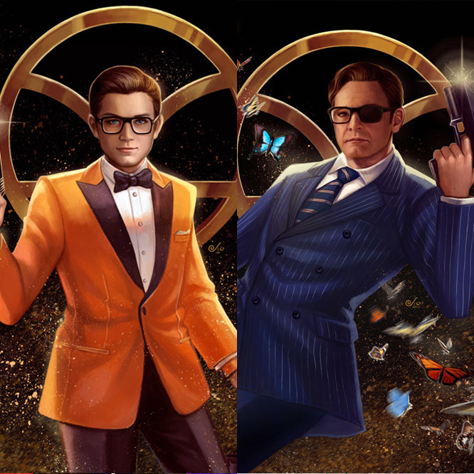 Kingsman Print - Eggsy & Harry Hart
