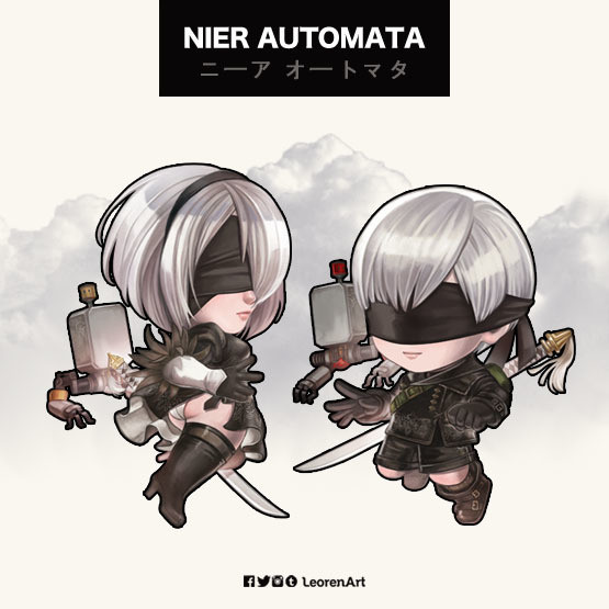 Nier Automata Keychain Charm