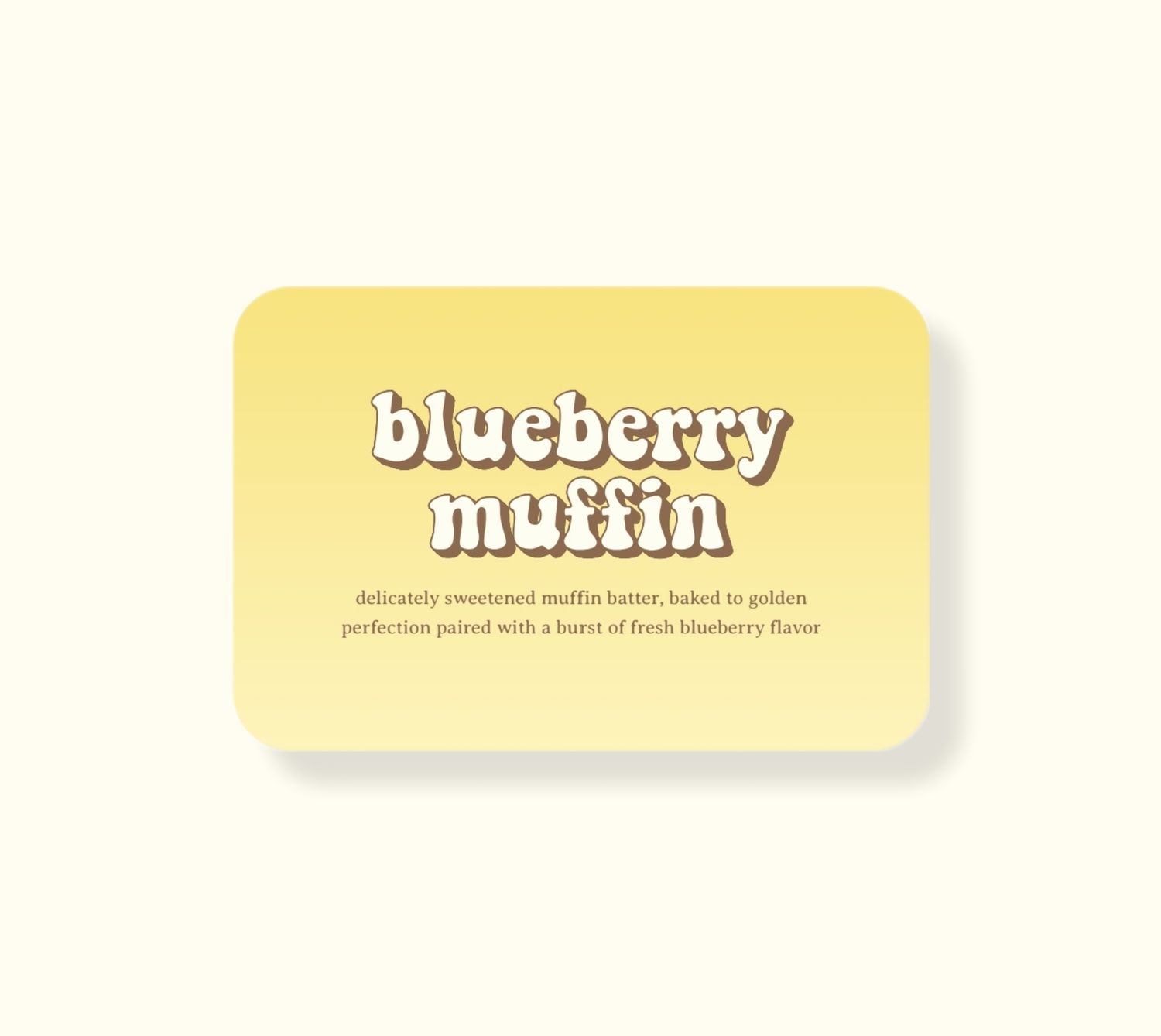Pastry Labels - Blueberry Muffin