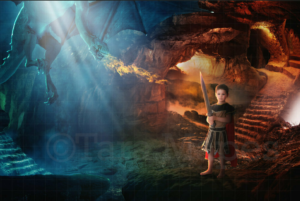 Dragon Cave Digital Background / Backdrop