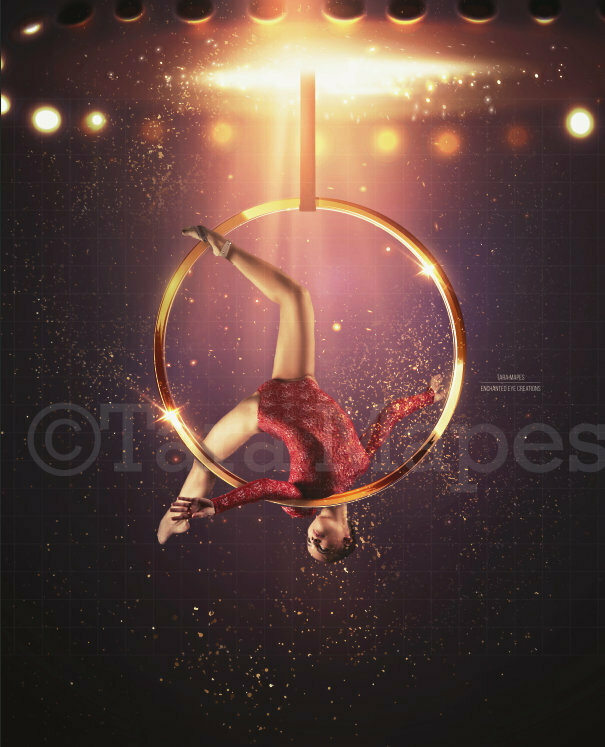 Circus Ring - Gold Hoop and Lights - Acrobat Ring - Fair - Carnival ...