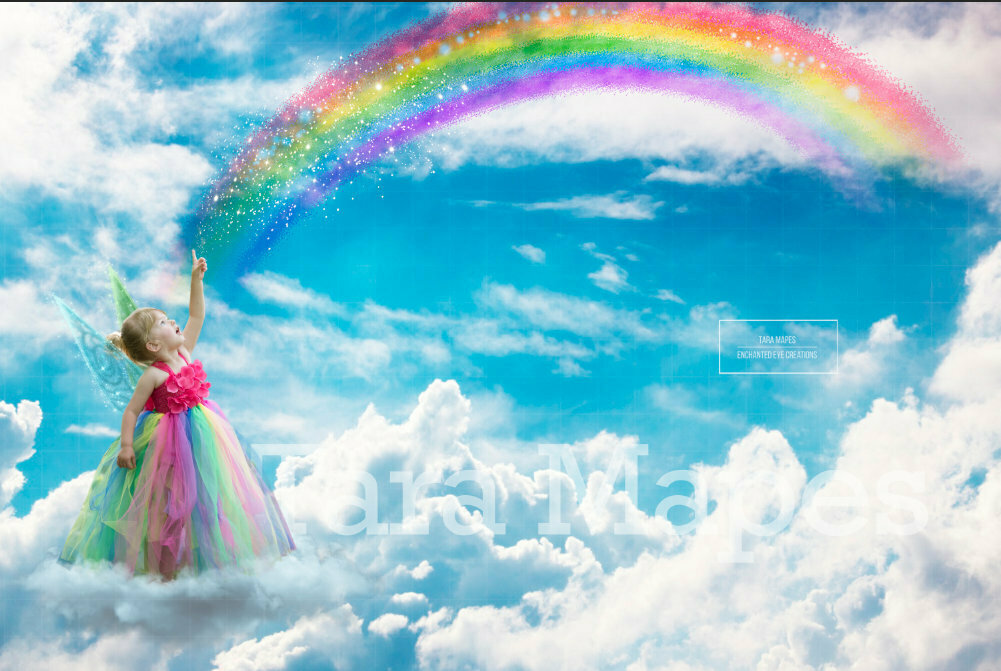 Rainbow Painter - Magic Digital Background Backdrop