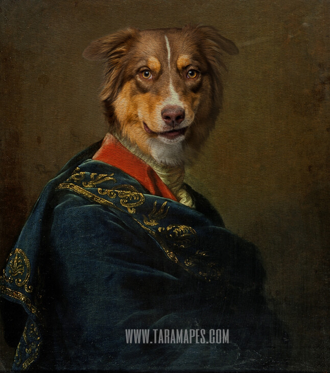 Pet Portrait PSD Template - Pet Painting Portrait Body 35 - Layered PSD ...