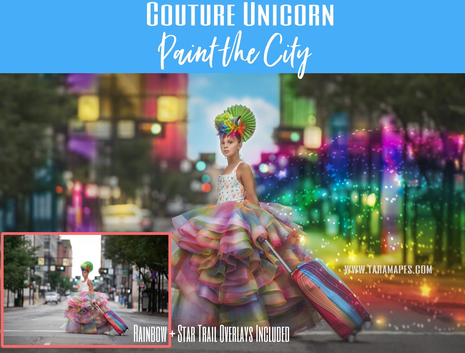 Paint the City Photoshop Tutorial No Actions Needed- Star and Rainbow ...