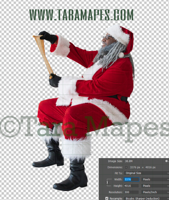 Black Santa Overlay PNG - Santa Overlay - Santa Clip Art - Santa Cut ...