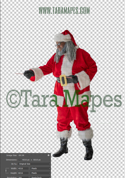 Black Santa Overlay PNG - Santa Overlay - Santa Clip Art - Santa Cut ...