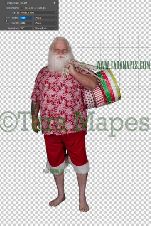 Beach Santa Overlay PNG - Santa Overlay - Santa Clip Art - Santa Cut ...