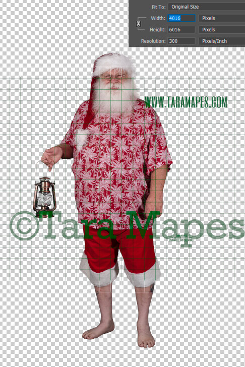 Beach Santa Overlay PNG - Santa Overlay - Santa Clip Art - Santa Cut ...