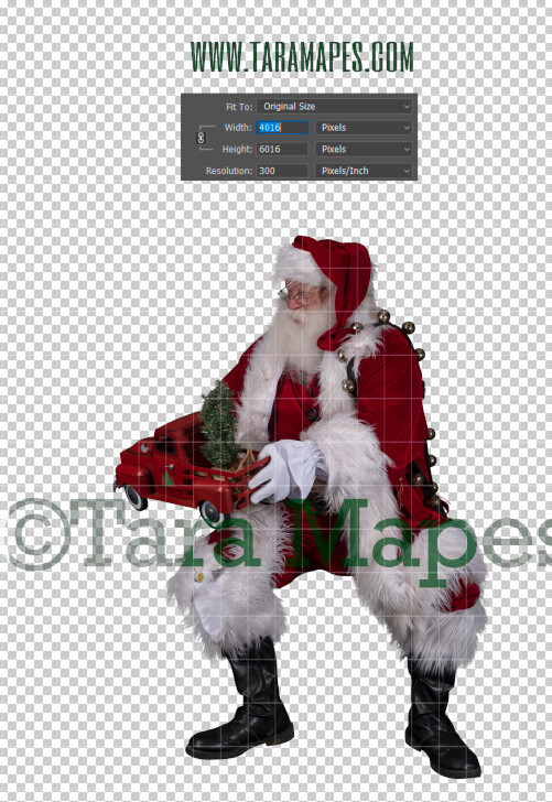 Santa Overlay PNG - Santa Overlay with Gift - Santa Clip Art - Santa ...