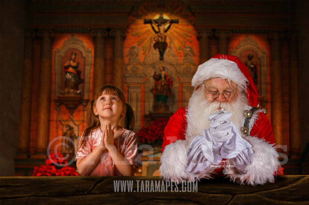 Santa Praying in Church - Christmas Night Prayer- Cozy Christmas ...