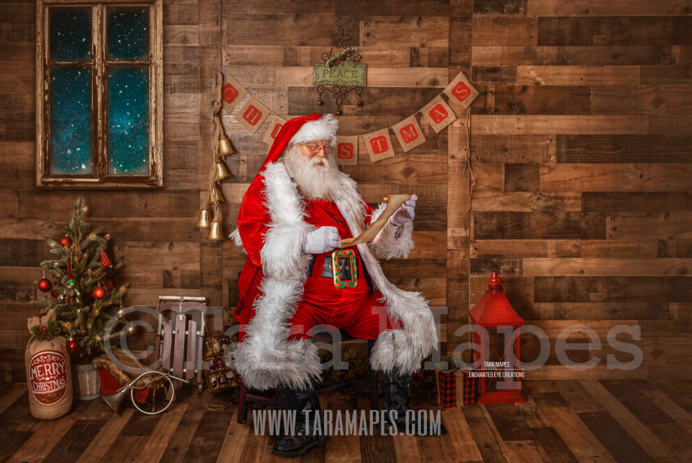 Storybook Santa with Scroll - Storybook Santa Painterly- Cozy Christmas ...
