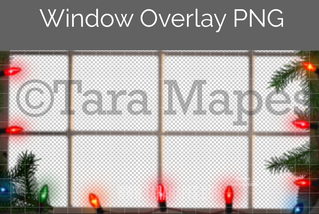 Christmas Window Overlay - WIndow overlay with pines and christmas ...