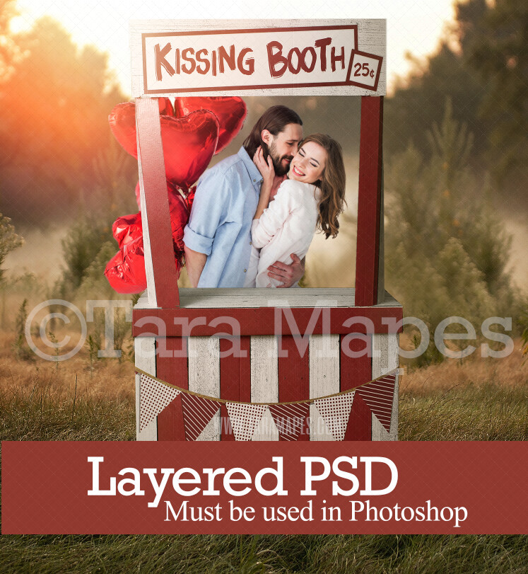 Kissing Booth Digital Background - Valentine's Digital Backdrop ADULT ...