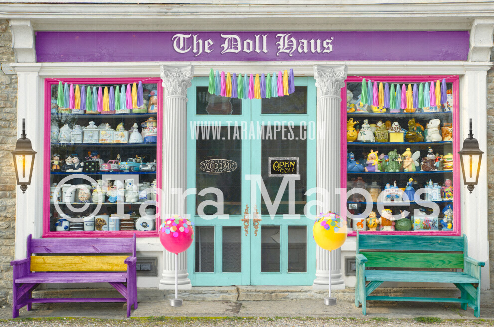 Candy Shop Storefront- Doll Haus Shoppe - Colorful store front ...