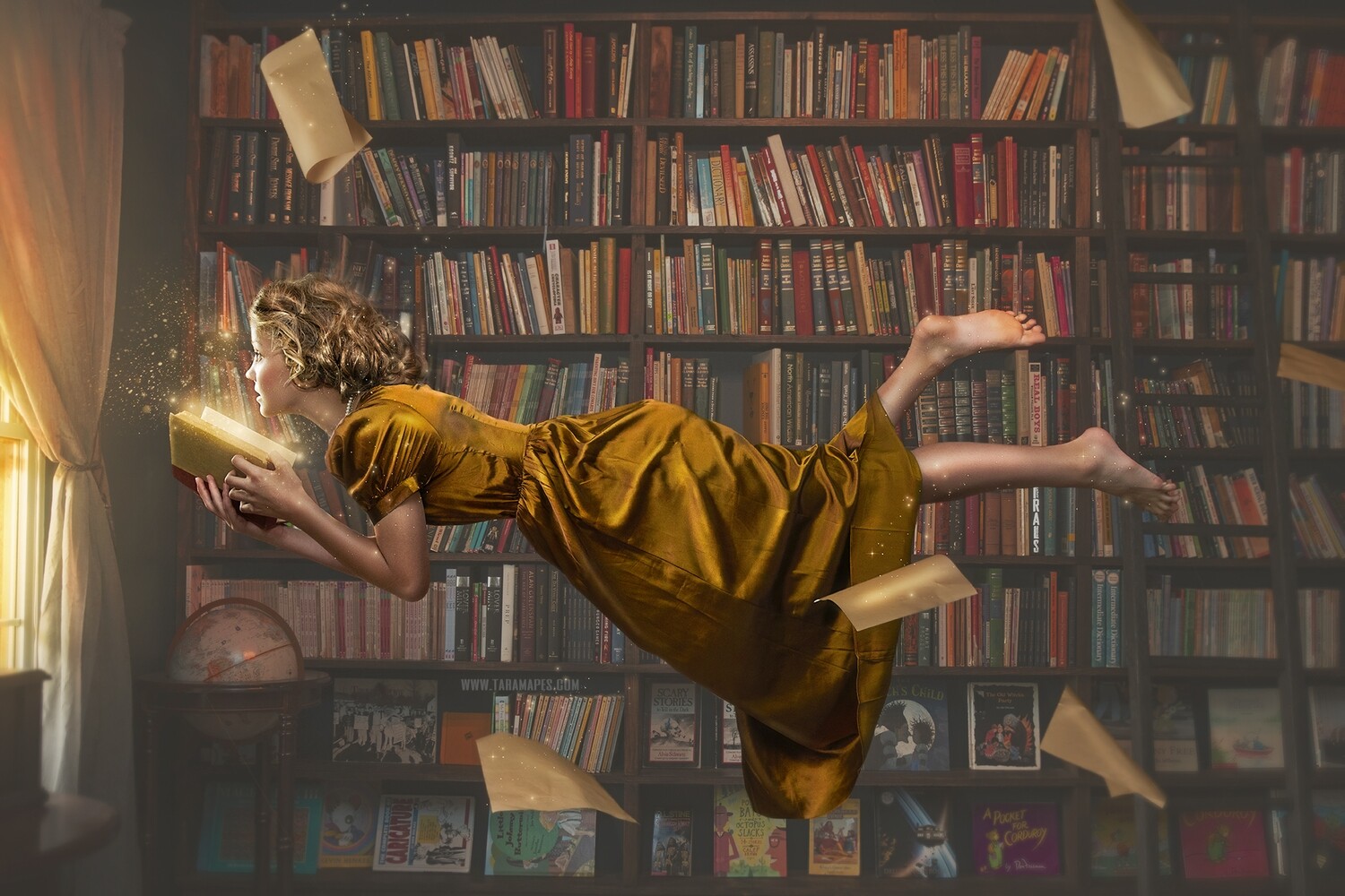 Library Wall - Wall of Books - Book Wall - Magic Library - JPG file ...