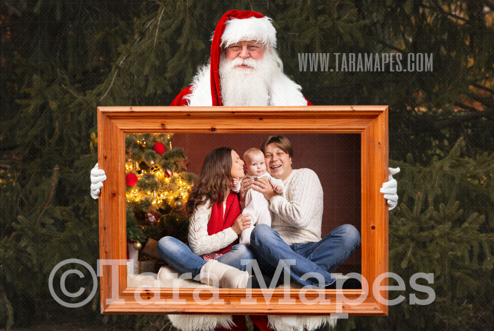Santa Frame Digital Backdrop - Santa Holding Frame - Free Tutorial Link ...