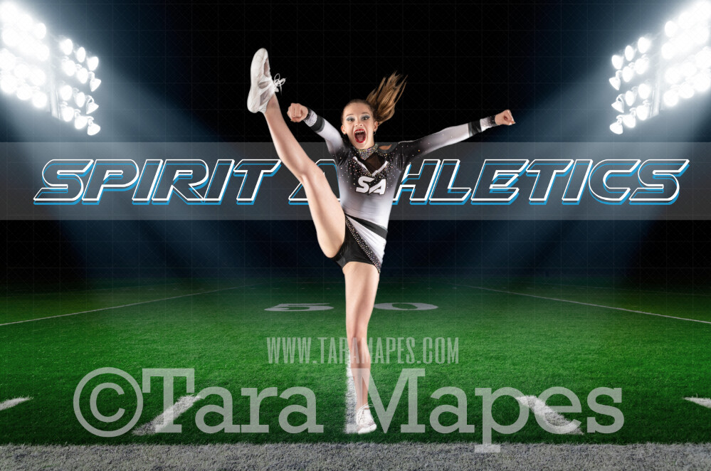 Cheer Stadium Sports Digital Backdrop - Layered PSD