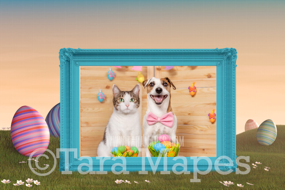 Easter Frame - Fun Easter Digital - PNG file - Photoshop Easter Overlay ...