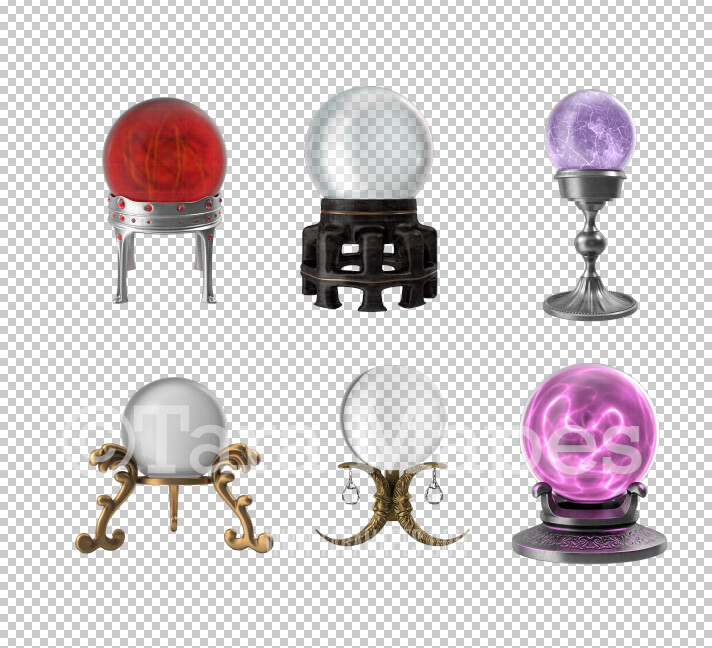 6 Witch Crystal Ball Overlays - Crystal Balls Overlays PNG