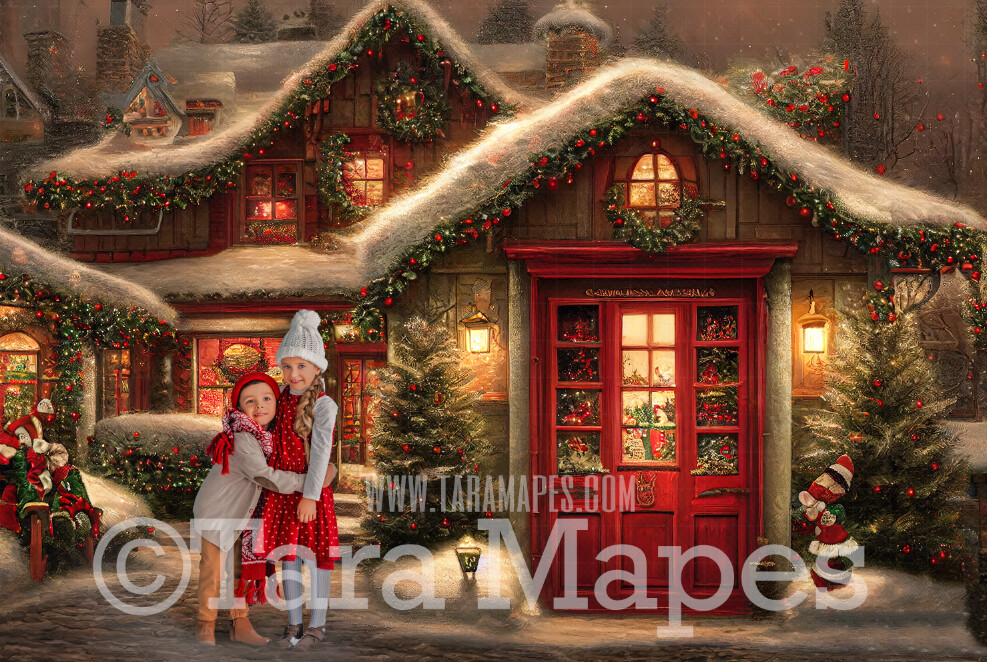 Christmas Shoppe in Christmas Town- Holiday Christmas Street ...