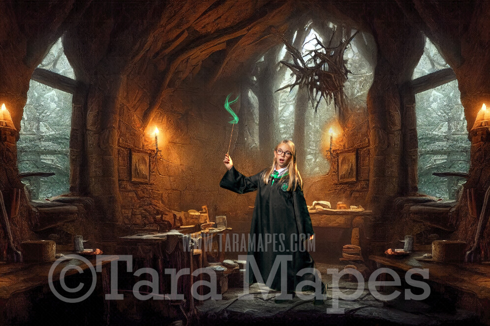 Wizard Hut Digital Backdrop - Wizard House Castle Digital - Wizard ...
