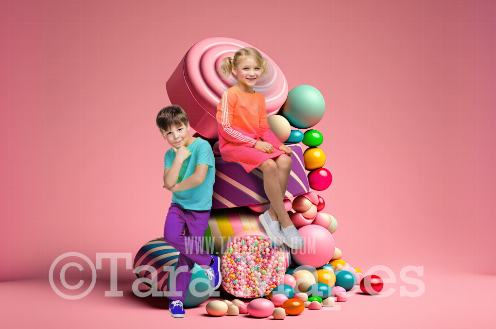 Valentine Digital Backdrop - Stack of Candies Digital Background ...