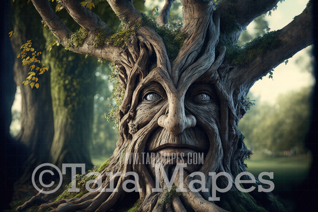 Enchanted Tree with Face - Tree Face in Enchanted Forest - Talking Tree ...