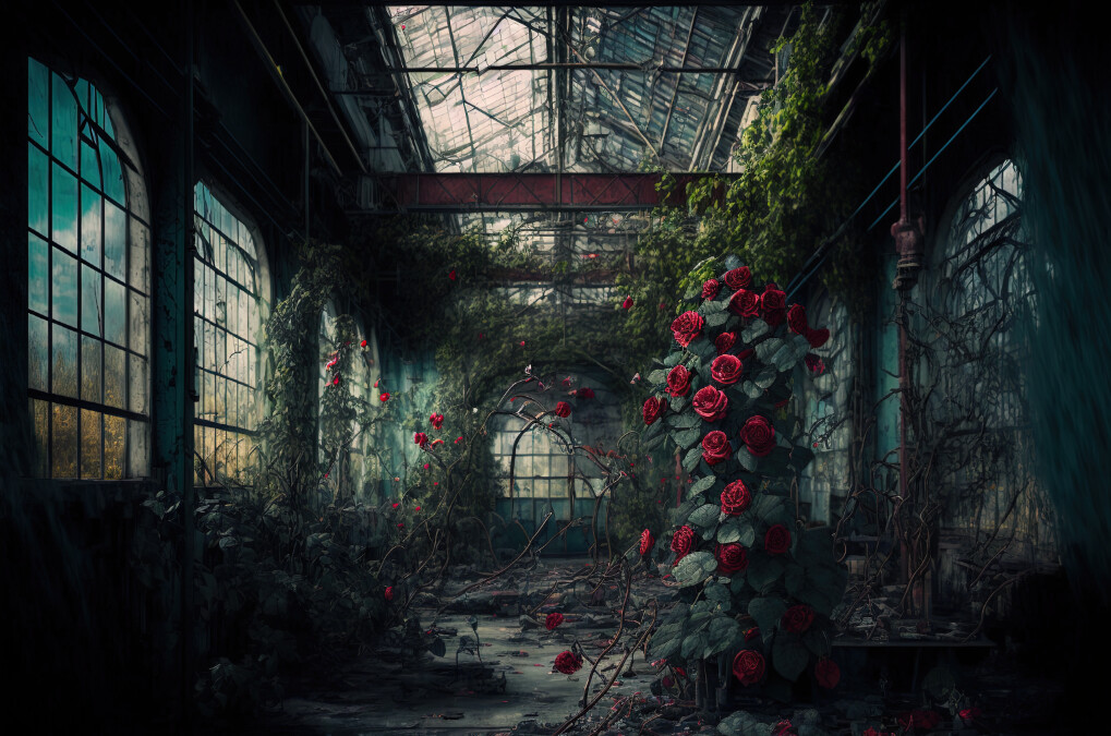 Abandoned Building Digital Background (JPG FILE) - Abandoned Room with ...