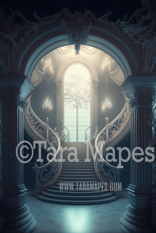 Ornate Archway Digital Backdrop - Palace Entry Arch and Pillars ...