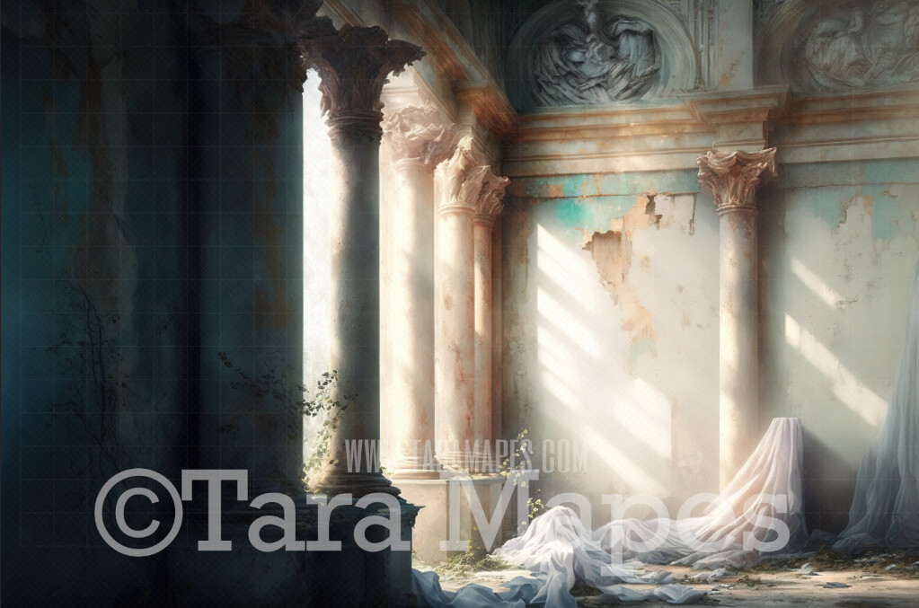 Roman Ruins Digital Background (JPG FILE) - Abandoned Ruins with ...