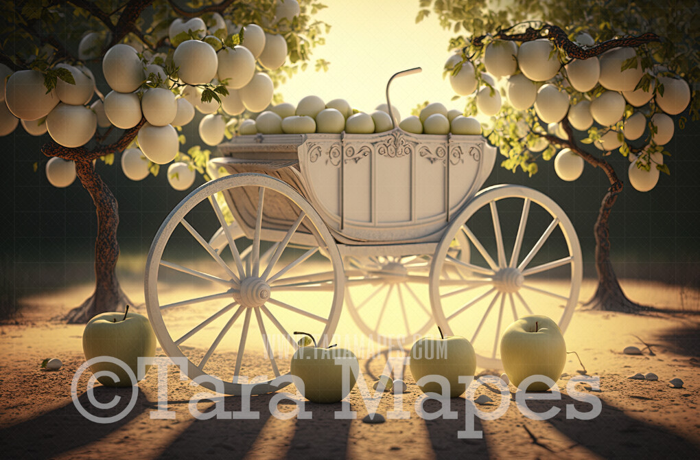 Apple Cart Digital Backdrop - Apple Stand - Fruit Cart - Fruit Stand ...